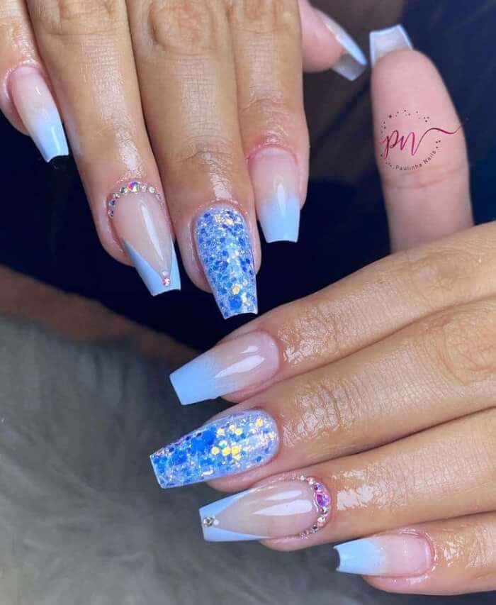 30 Glamorous Cyan Manicure Designs that Fiercely HypnoTize Femininity ...