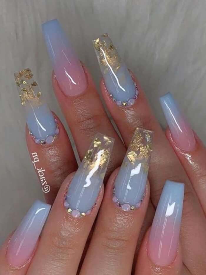 30 Glamorous Cyan Manicure Designs that Fiercely HypnoTize Femininity ...