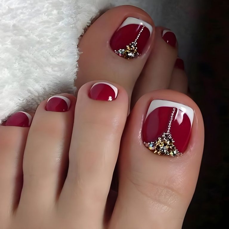 Elegant Red French Pedicure Ideas for a Stylish Look - DIY Discovers